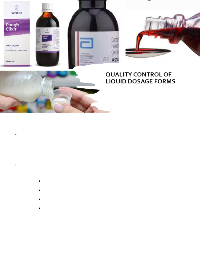 Liquid Dosage Forms Quality Control Guide | PDF | Suspension (Chemistry ...