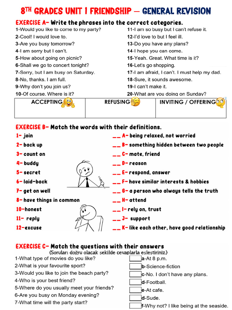 8th Grades Unit 1 Worksheet | PDF