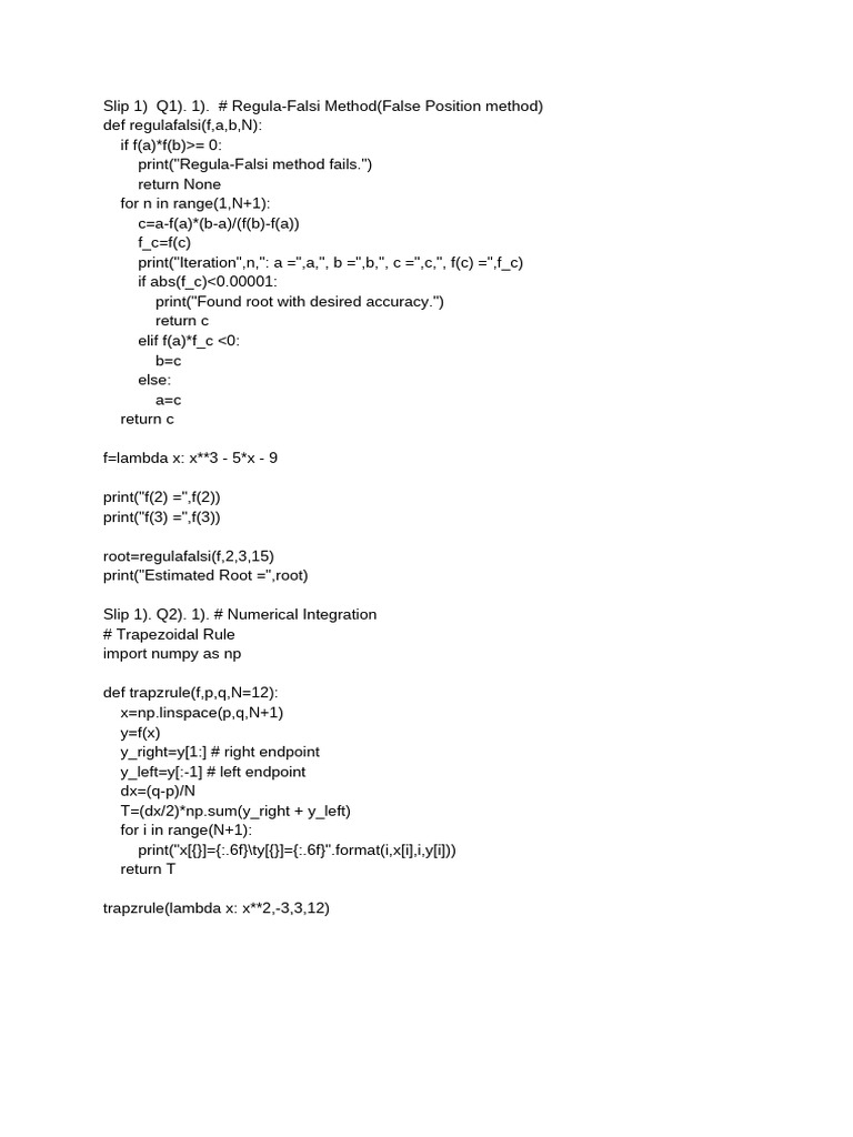 Maths Practical Slips Solutions | PDF | Software Engineering | Numbers