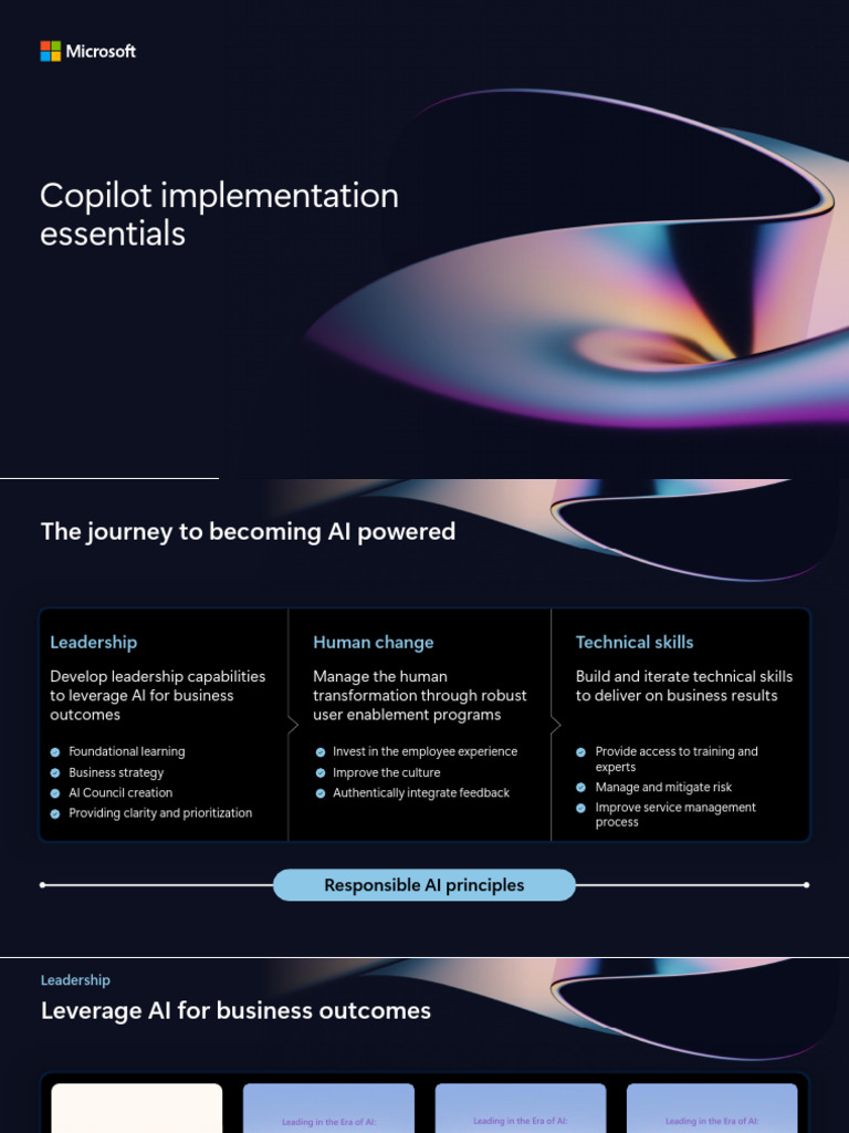 Copilot for Microsoft 365 Implementation Guide | PDF | Artificial ...