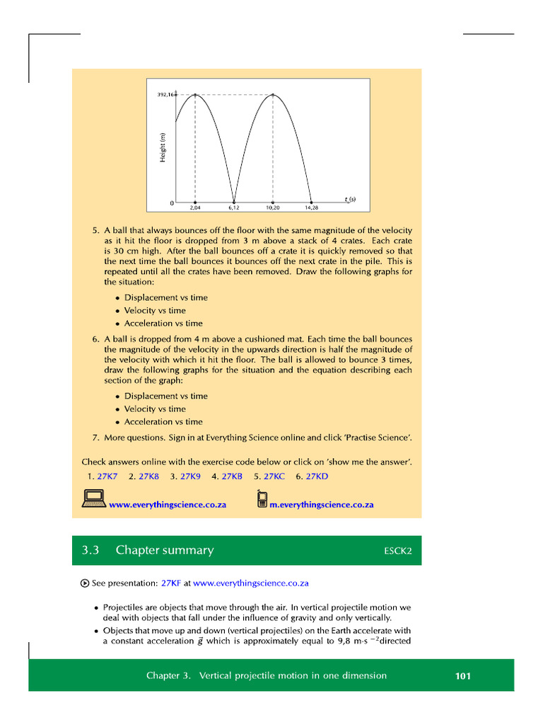 Practice Vertical Projectile Motion | PDF