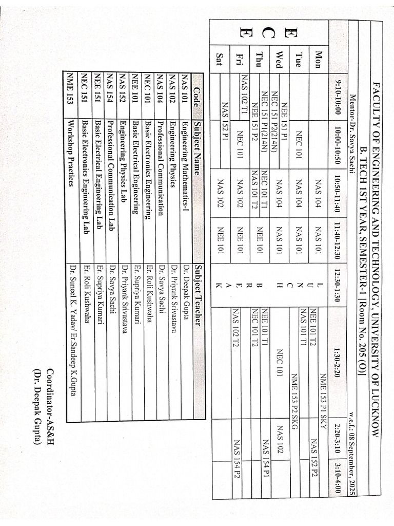 Ece Final Time Table | PDF