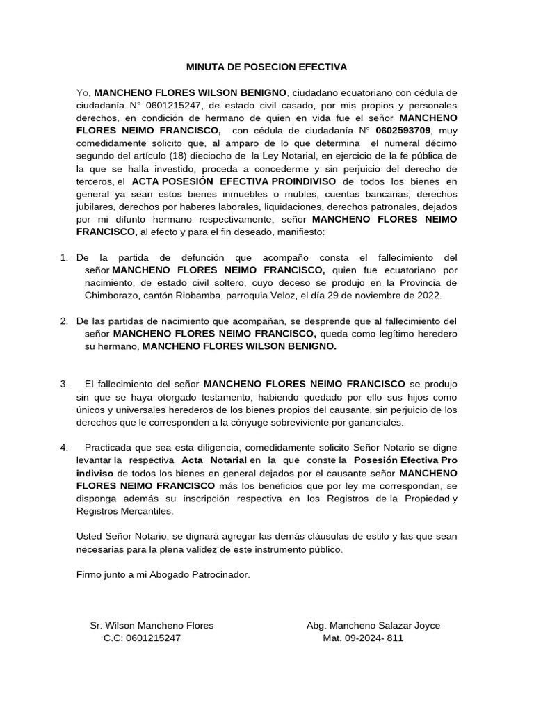 Wilson Mancheno | PDF | Derecho Civil (Common Law) | Ley común