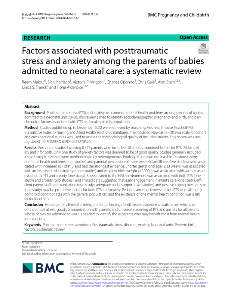 Factors Associated With Posttraumatic Stress and Anxiety Among The ...