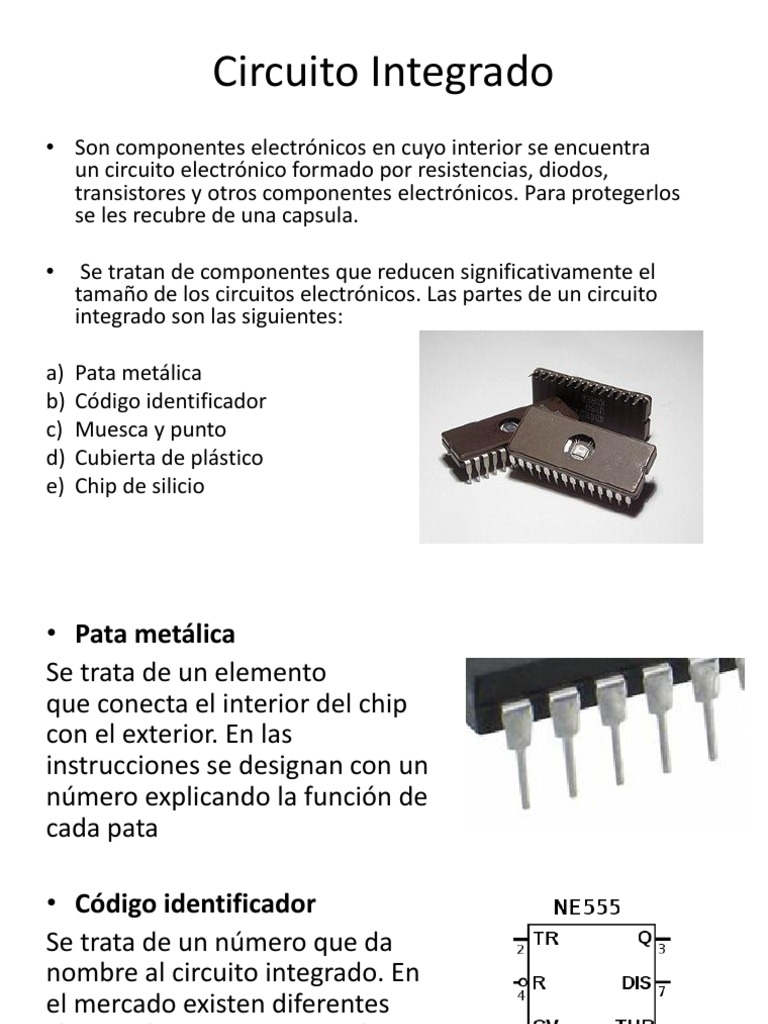 Partes de Los Circuitos Integrados | PDF | Circuito integrado ...
