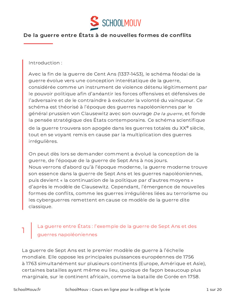 Évolution de la guerre : de 1756 à 1814 | PDF | Al-Qaïda | Politique ...