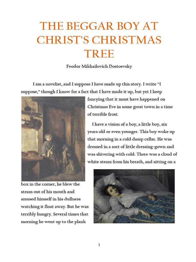 The Beggar Boy at Christs Christmas Tree Dostoevsky | PDF