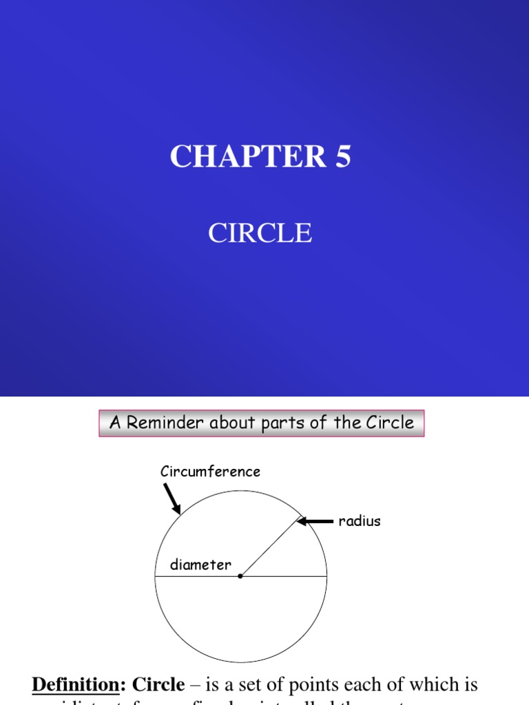 Chapter5 Circle | PDF | Circle | Angle