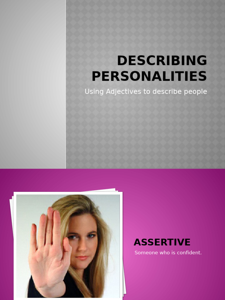 Describing Personalities | PDF