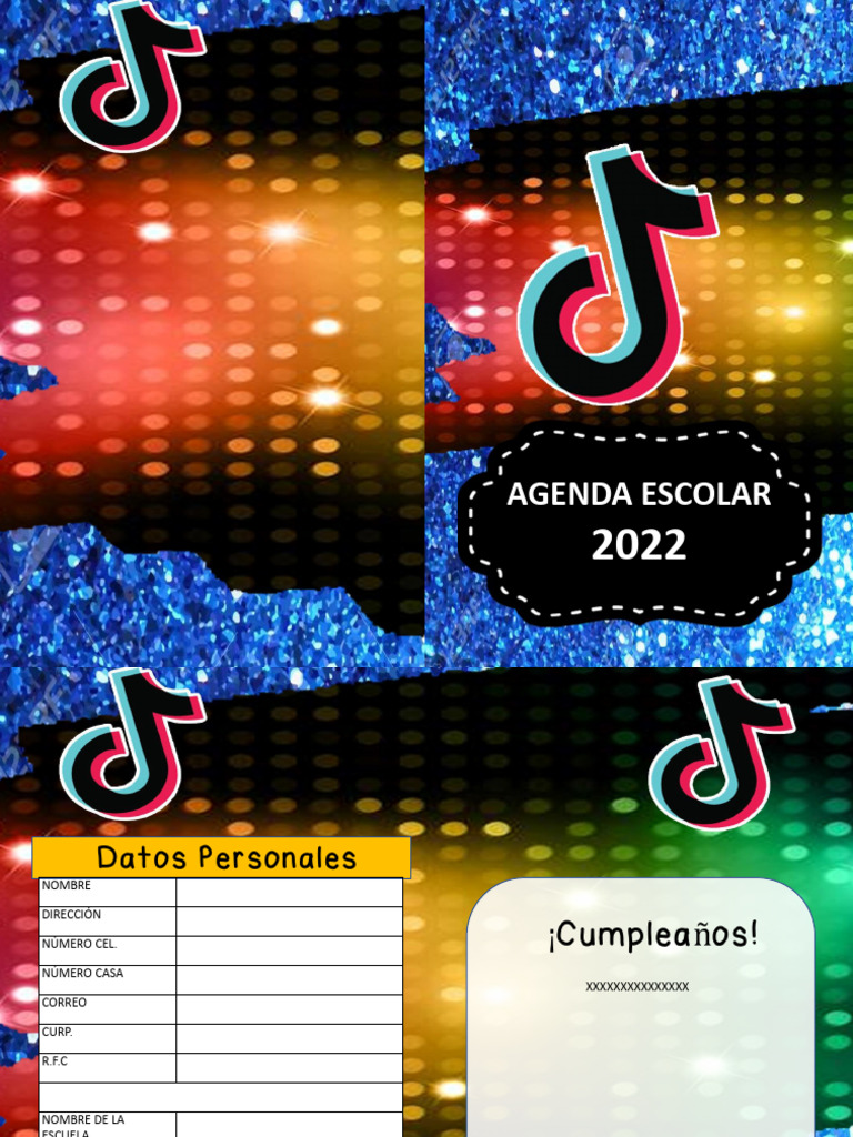 Agenda Escolar TIK TOK | PDF