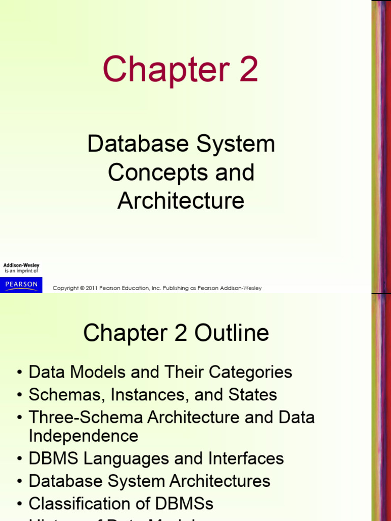 Ch02 Database System Concepts and Architecture | PDF | Databases | Data Model