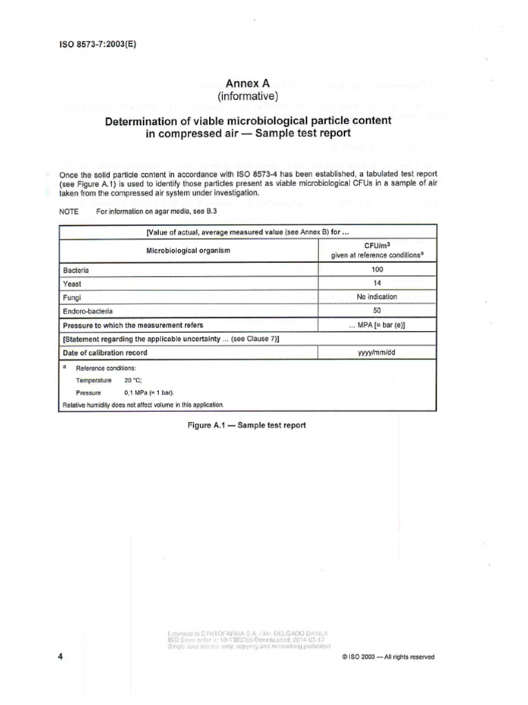 Norma Iso 8573-7 Microbiologico Aire Comprimido | PDF