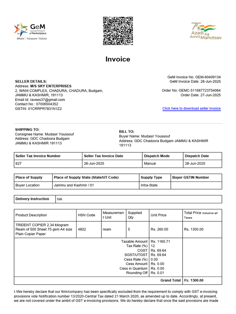 R1VhRE9rREI5ZDkxSG5JbnNEdHM3UT09 Invoice | PDF | Invoice | Taxes