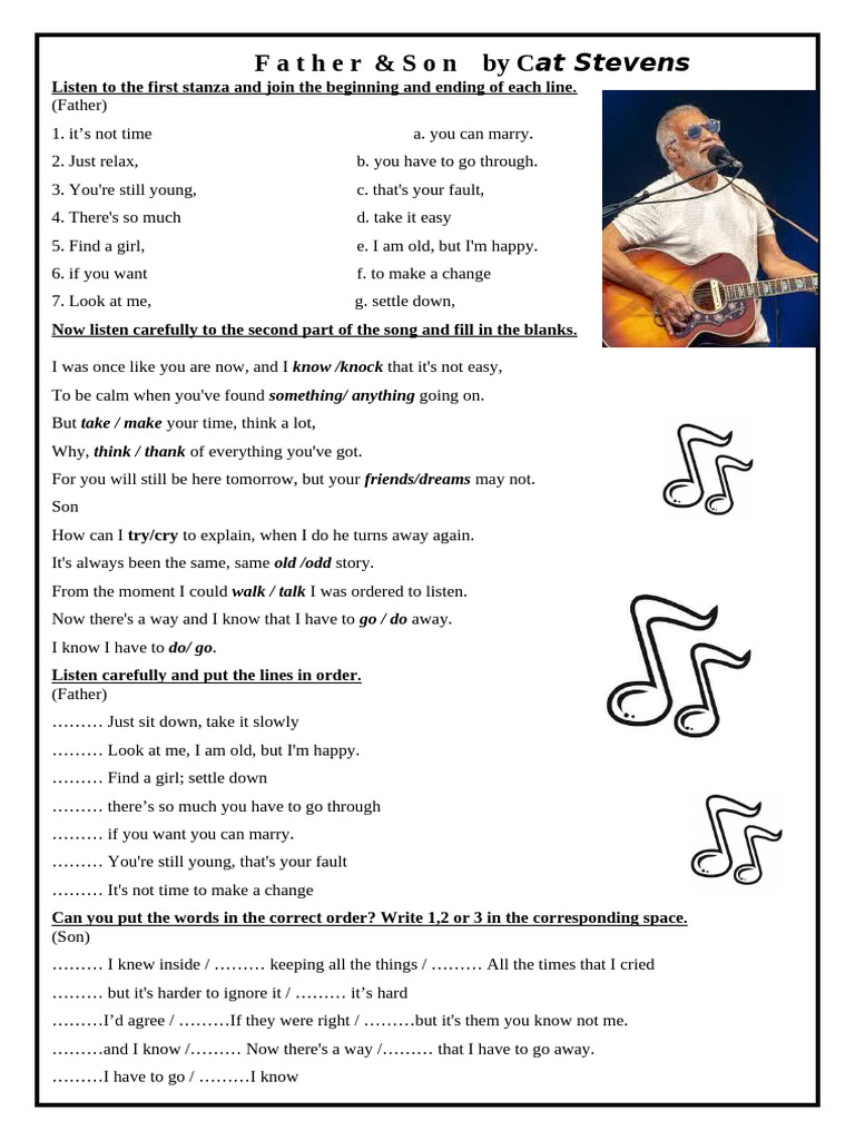 Father and Son Worksheet | PDF