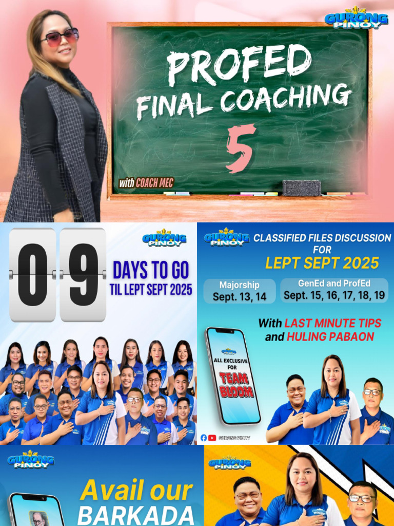 ProfEd Final Coaching 5 (Sept 12 2025) | PDF | Teachers | Action Research