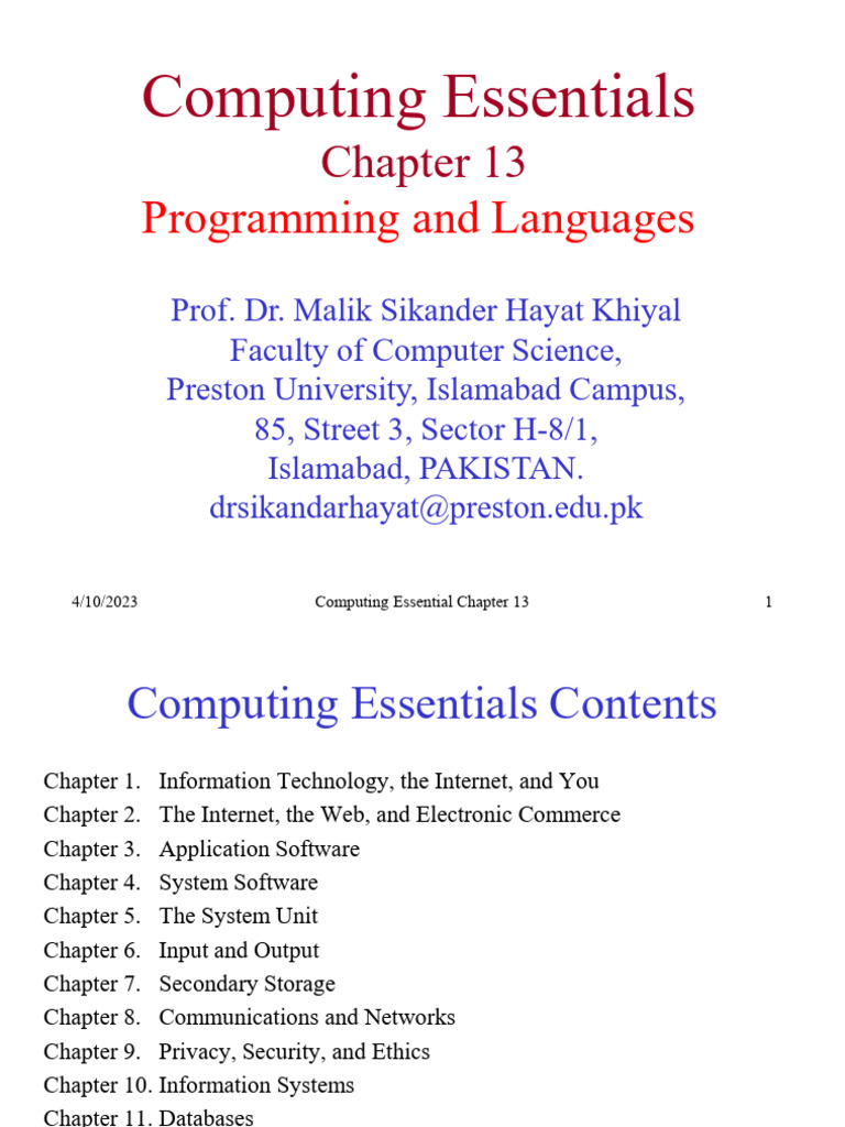 13 Programming and Languages | PDF | Computer Program | Programming