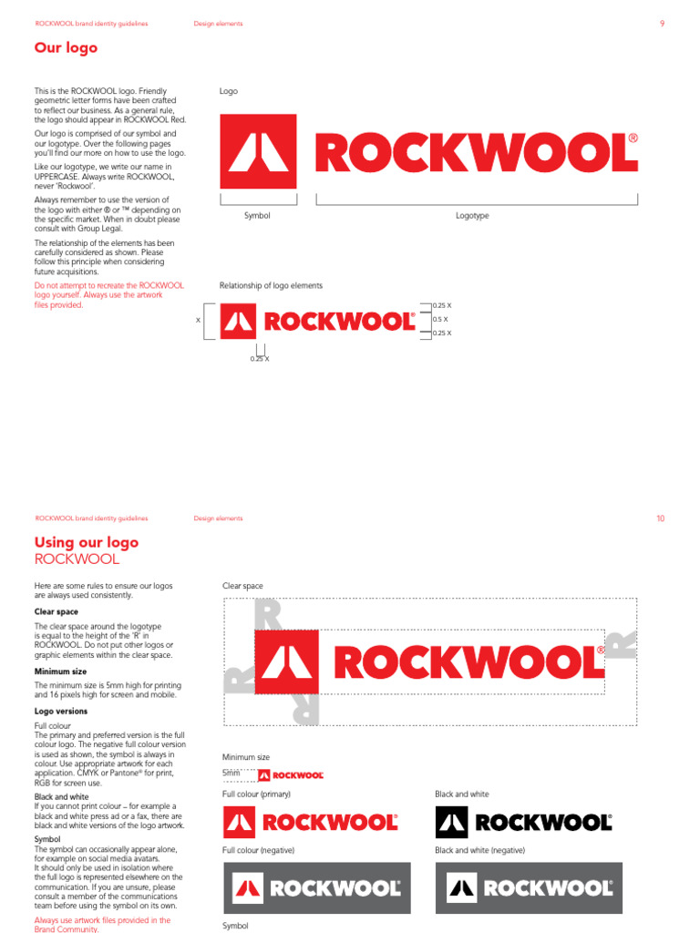 ROCKWOOL Logo Usage Guidelines | PDF | Logos | Computer Graphics