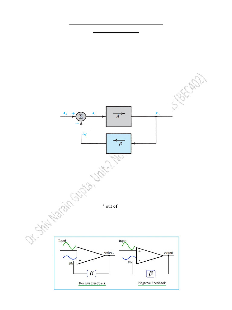 Unit 2 Feedback Amplifier 1 | PDF | Amplifier | Feedback