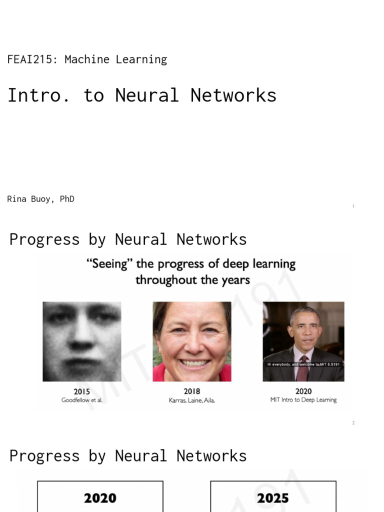 FEAI215 - Intro To Neural Networks | PDF | Deep Learning | Regression ...