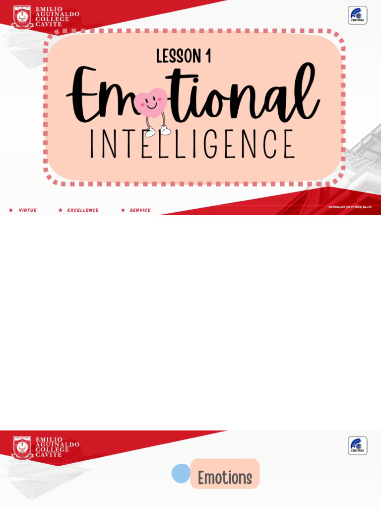 2ndQ Lesson 1 Emotional Intelligence | PDF