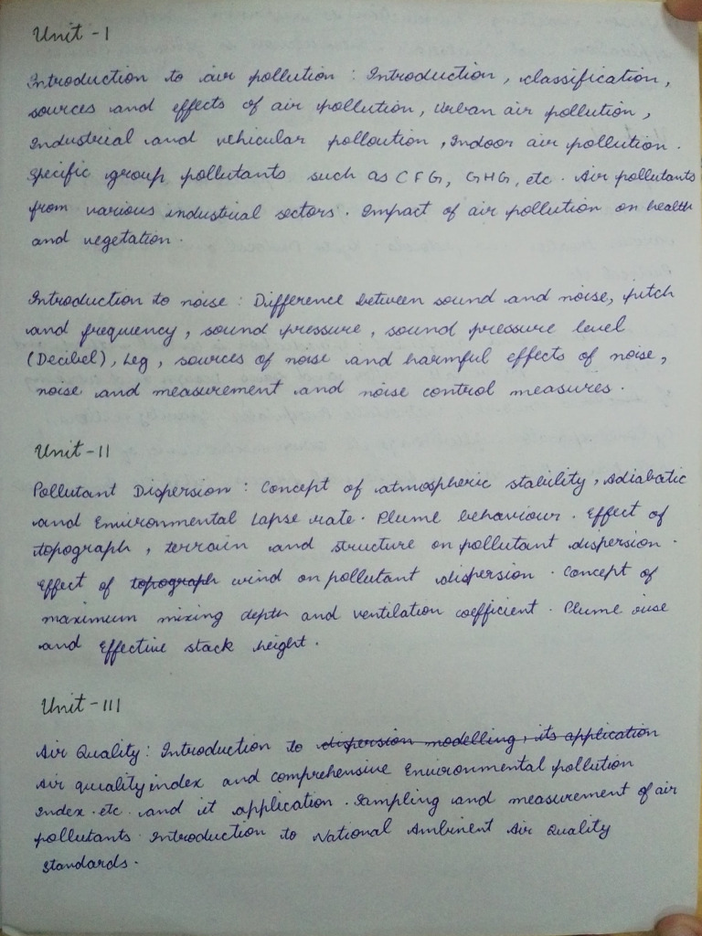 Pollution Class Notes | PDF