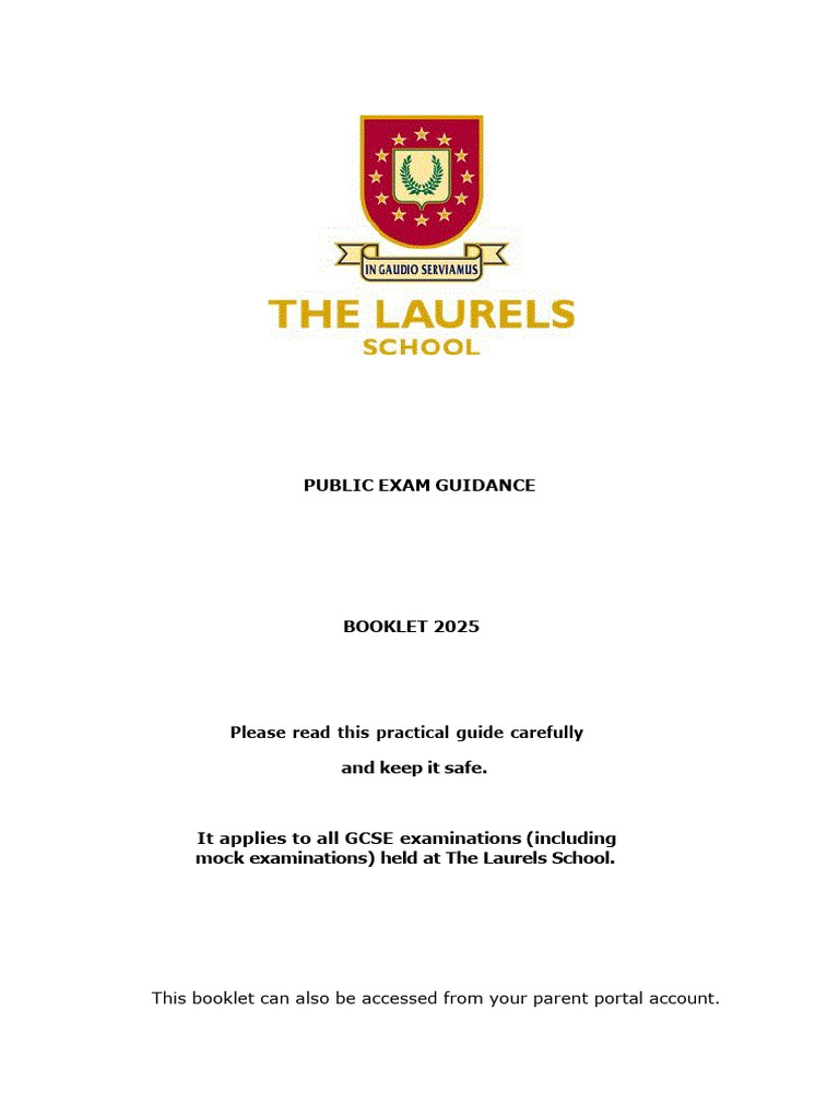 2025 Public Exam Guidance Booklet | PDF