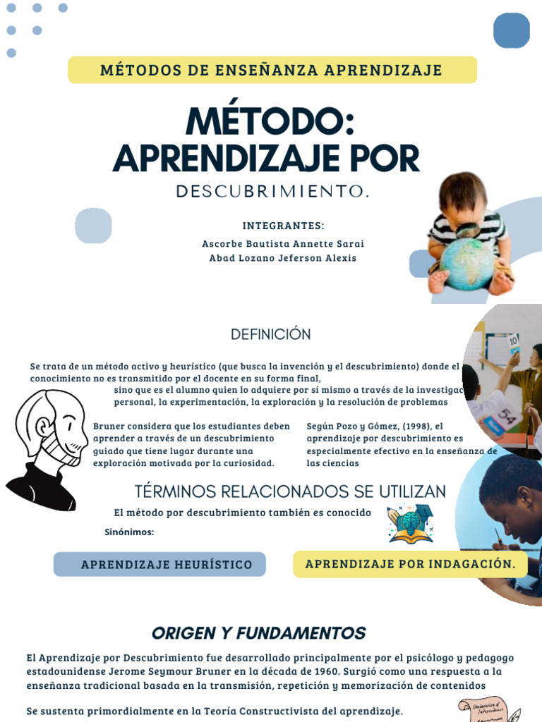 Aprendizaje por Descubrimiento: Método Activo | PDF | Enseñando ...