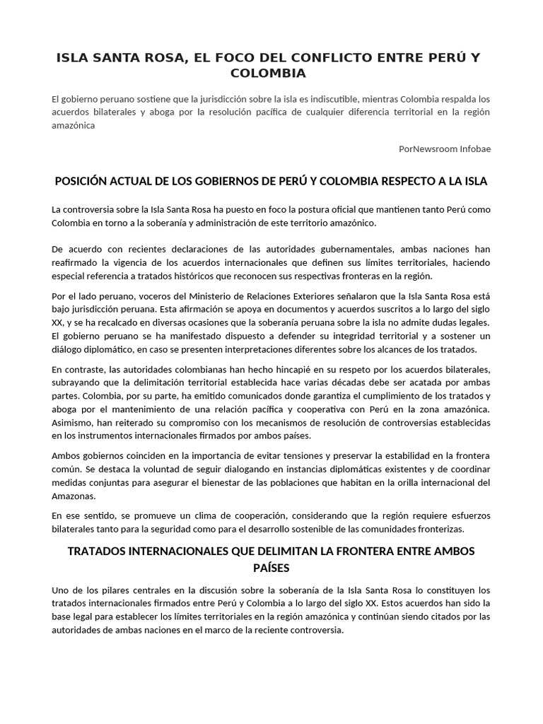 Isla Santa Rosa | PDF | Perú | Colombia