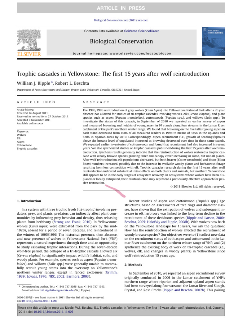 34 - AWI - Exhibit 38 - Biological Conservation Trophic Cascades in ...