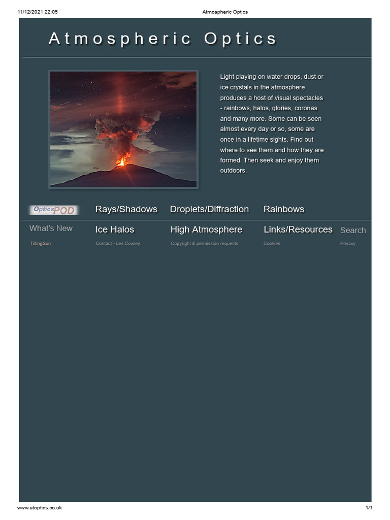 Atmospheric Optics | PDF