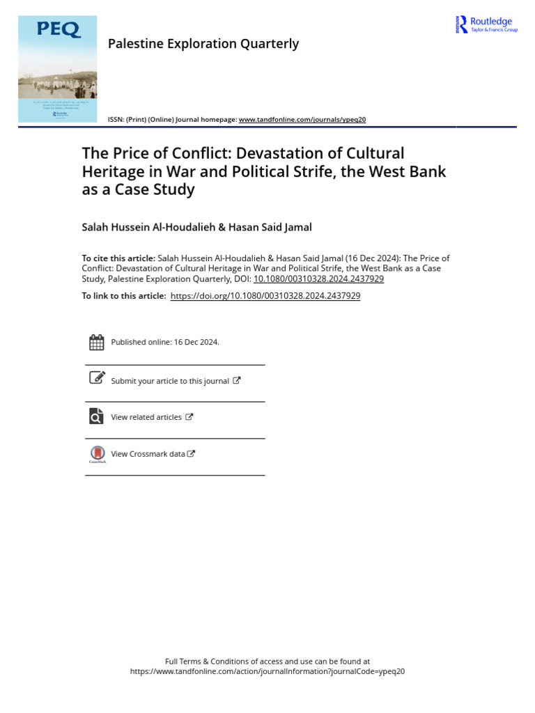 The Price of Conflict Devastation of Cultural Heritage in War and ...