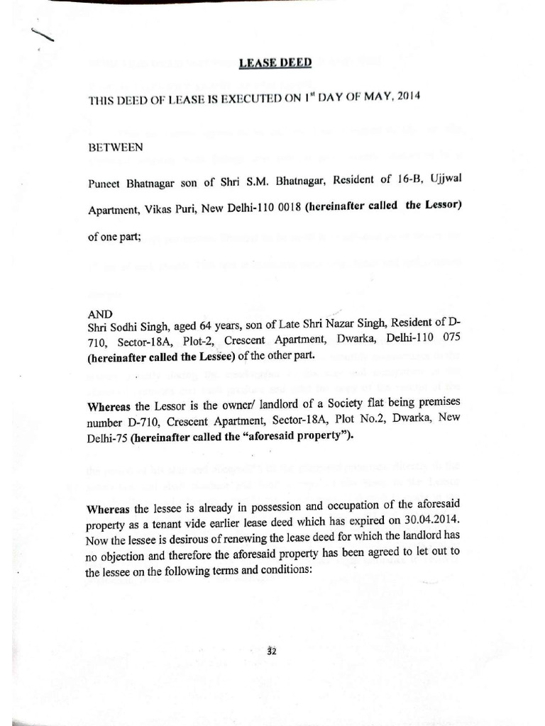 Lease Deed | PDF