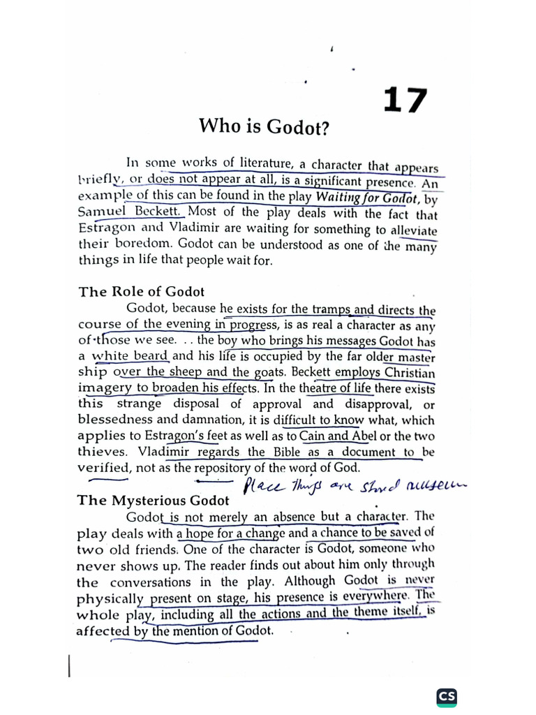 Who Is Godot (Waiting For Godot) | PDF