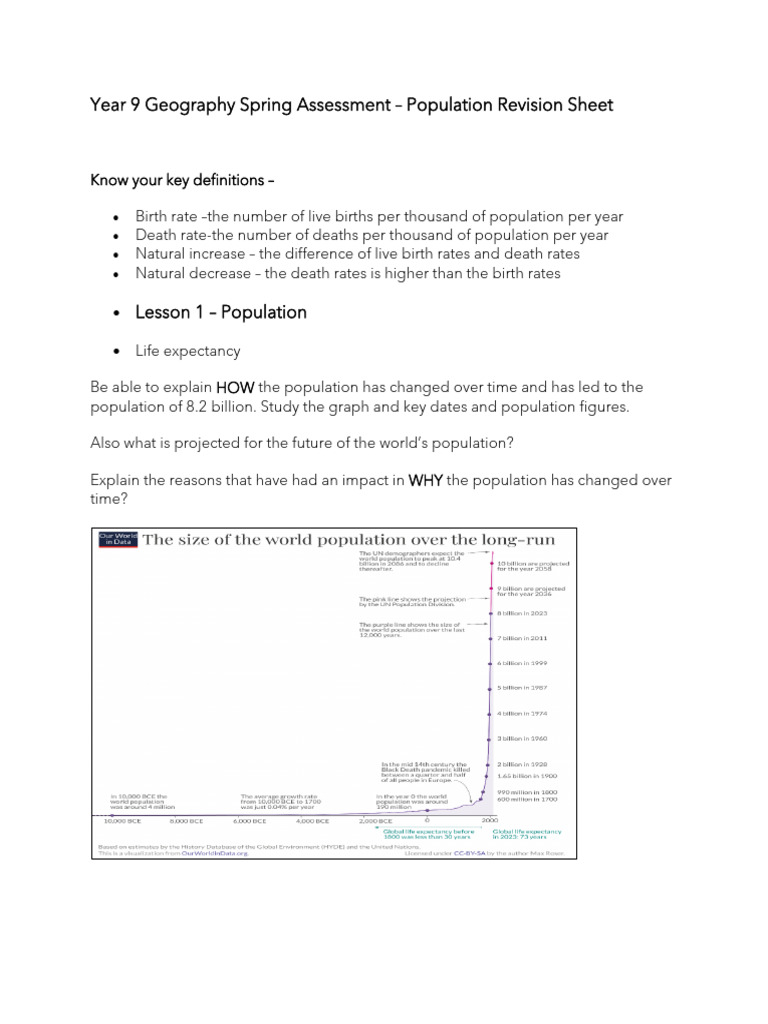 Year 9 Geography Spring Assessment | PDF