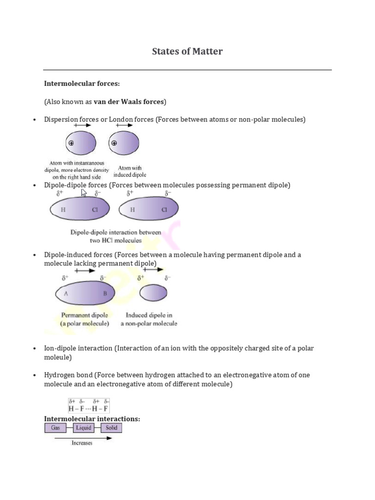 Understanding States of Matter and Gas Laws | PDF | Gases ...