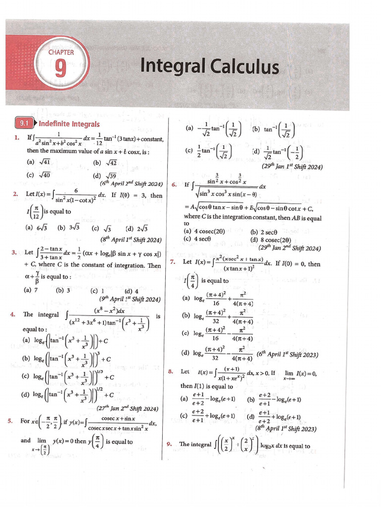 Integral Calculus | PDF