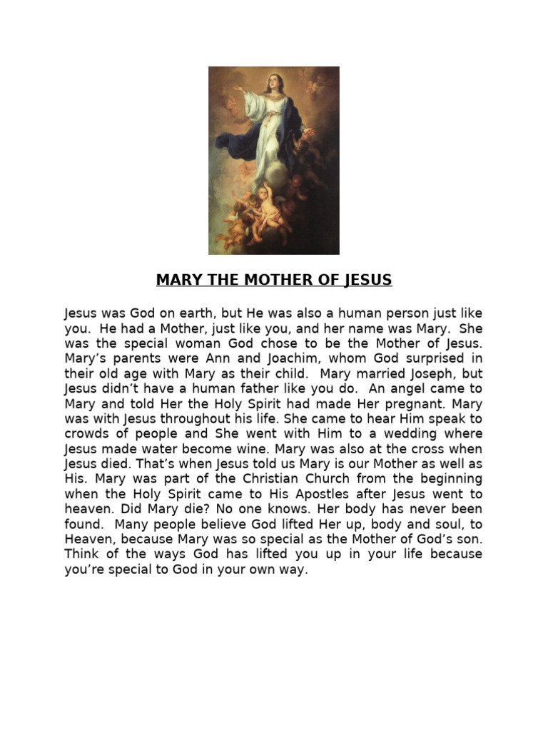 Mary The Mother of Jesus | PDF