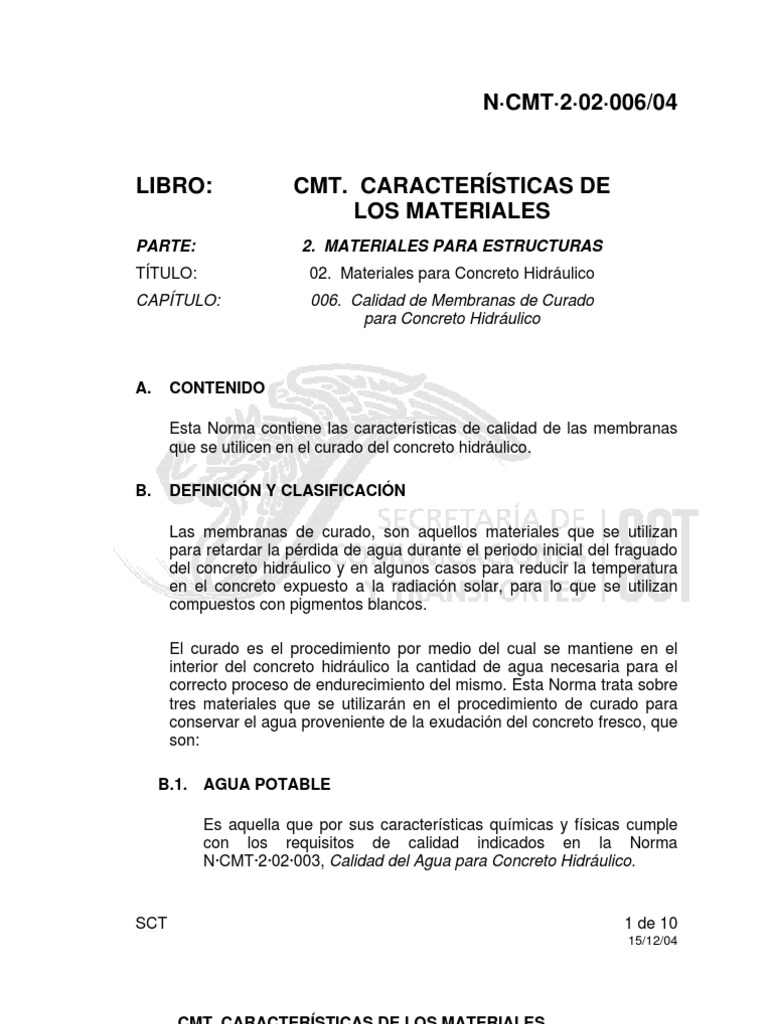 Normas para Membranas de Curado de Concreto | PDF | Tecnología