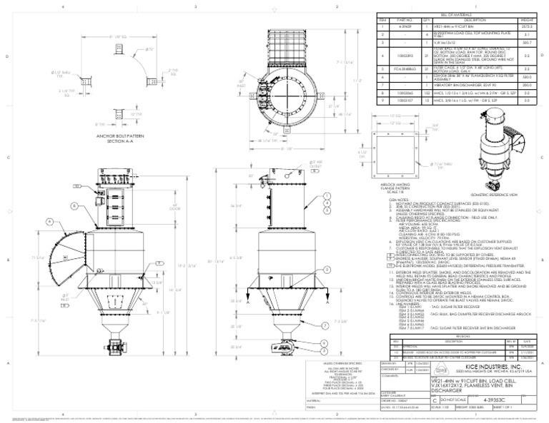 4-39353C-01R2-0 VR21-4HN W 91CUFT Bin, Load Cell, VJX16x12x12 ...