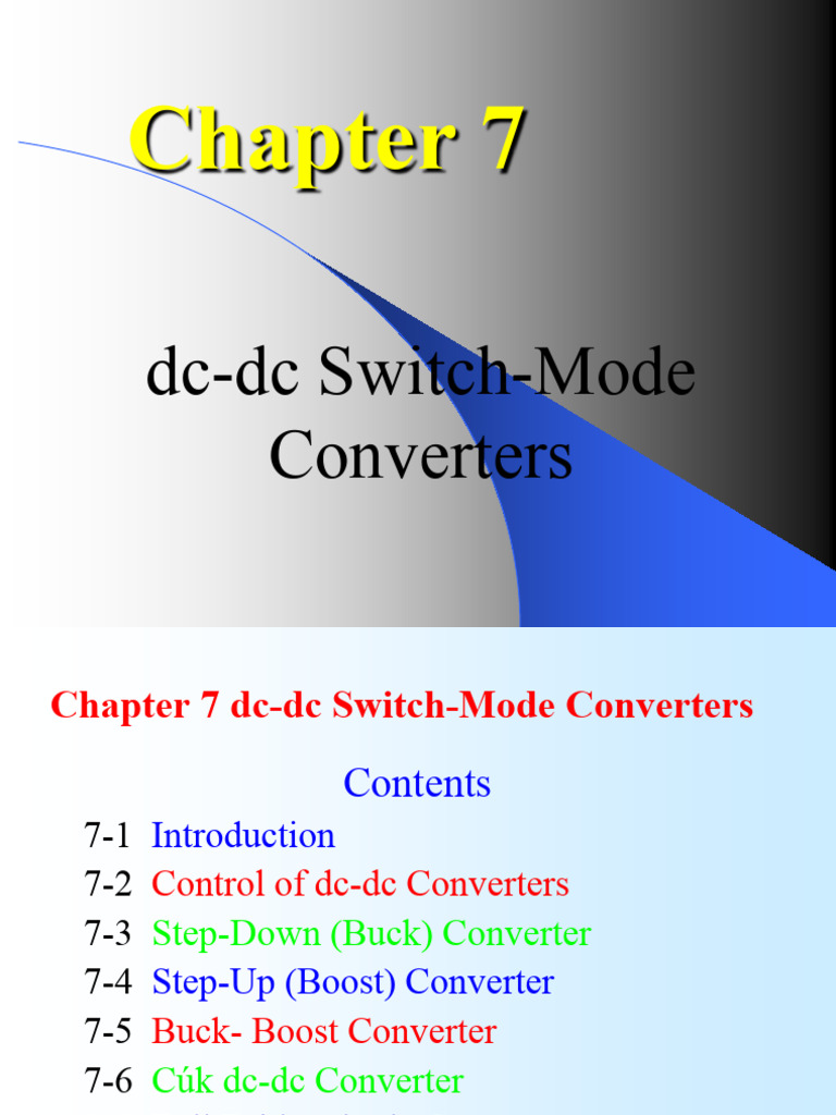 DC-DC Switch-Mode Converters Overview | PDF | Power Electronics | Power ...