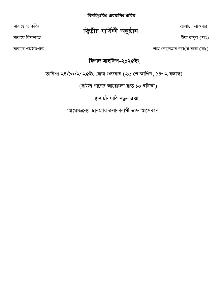 Milad Mahfil - Compressed | PDF