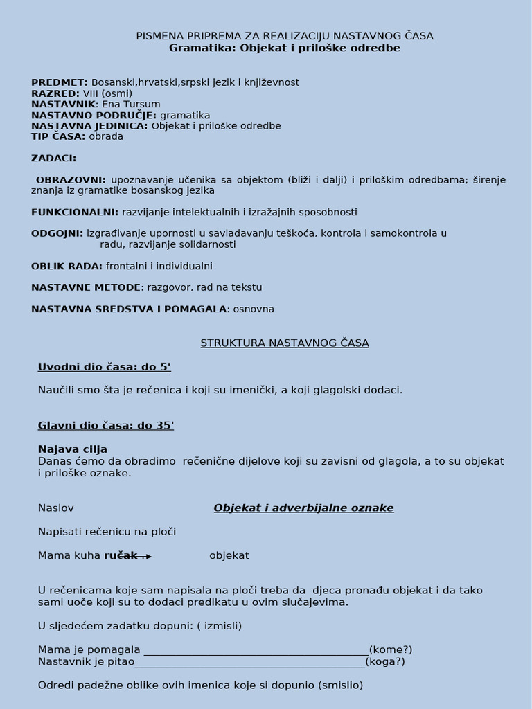 Objekat I Priloške Odredbe (Obrada) | PDF