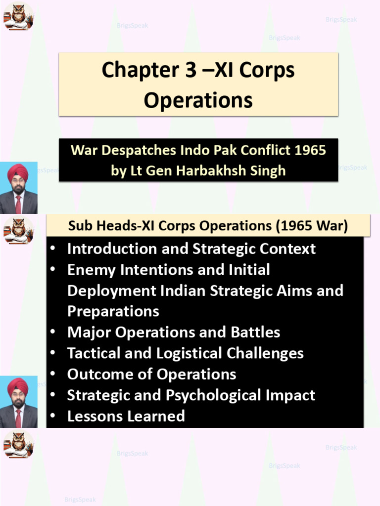 XI Corps Operations in 1965 Indo-Pak War | PDF | Pakistan Army ...