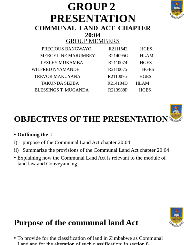 Overview of Zimbabwe's Communal Land Act | PDF | Governance | Statutory Law