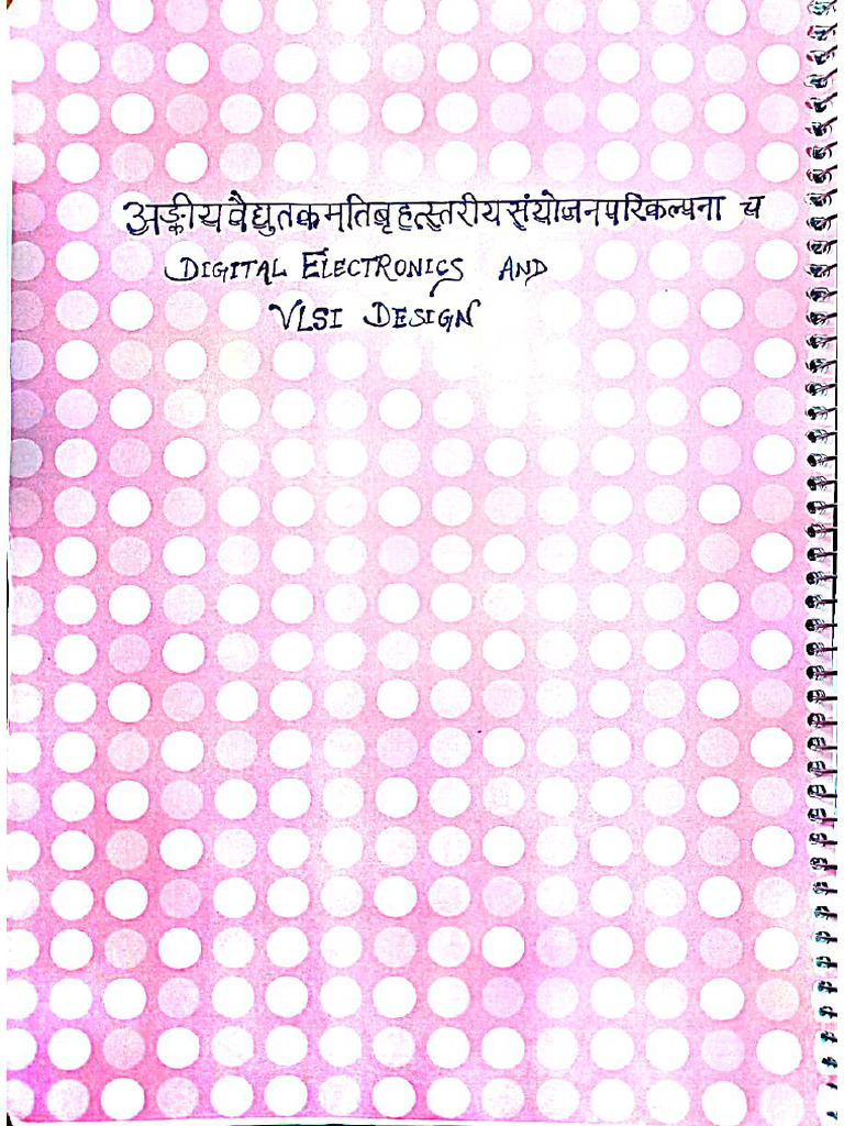 Digital Electronics and VLSI Design Notes | PDF