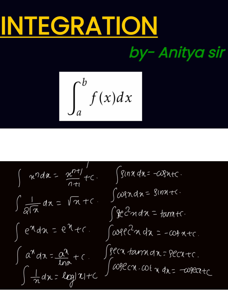 Maths (Integration) | PDF