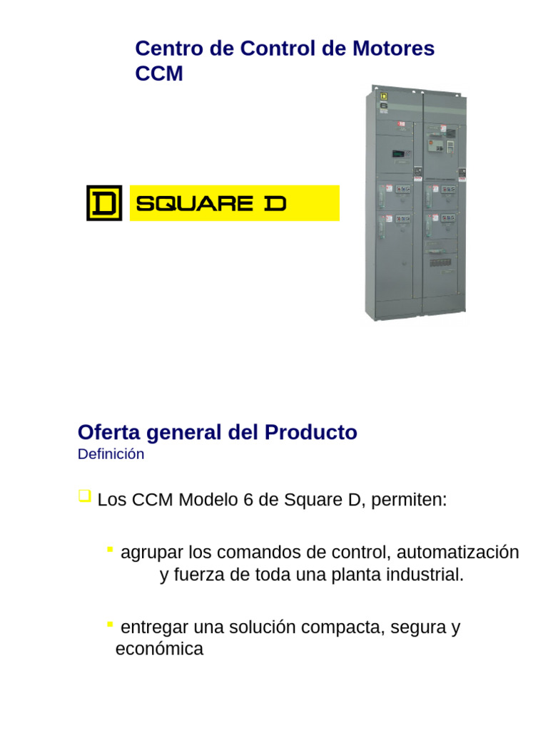 CCM Modelo 6 de Square D: Características y Aplicaciones | PDF
