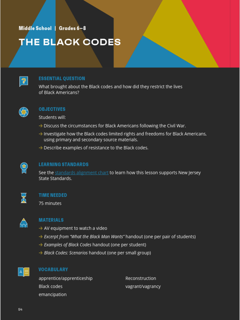 Understanding Black Codes in Reconstruction | PDF | Freedman ...