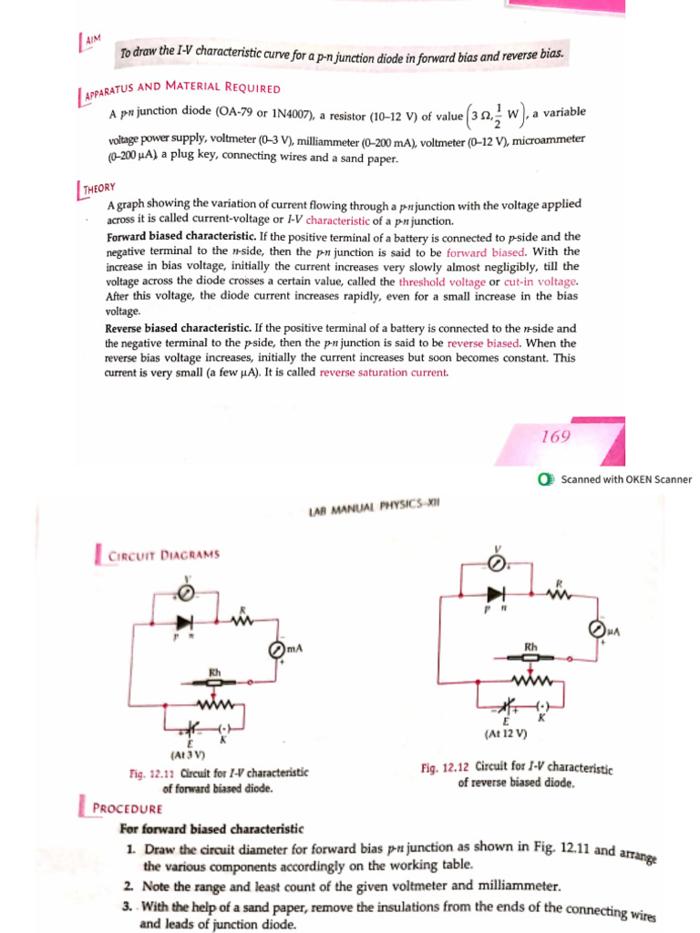 Practical 17 PN Junction | PDF