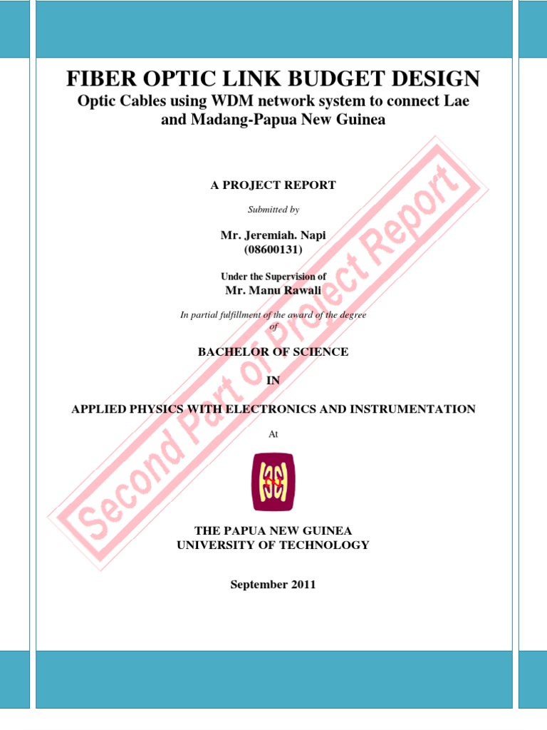 Fiber Optic Network Design From Madang To Lae - Second Part | PDF ...